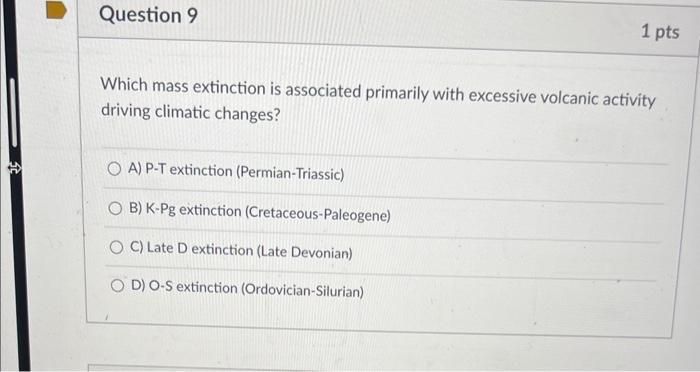 Solved Which mass extinction is associated primarily with | Chegg.com