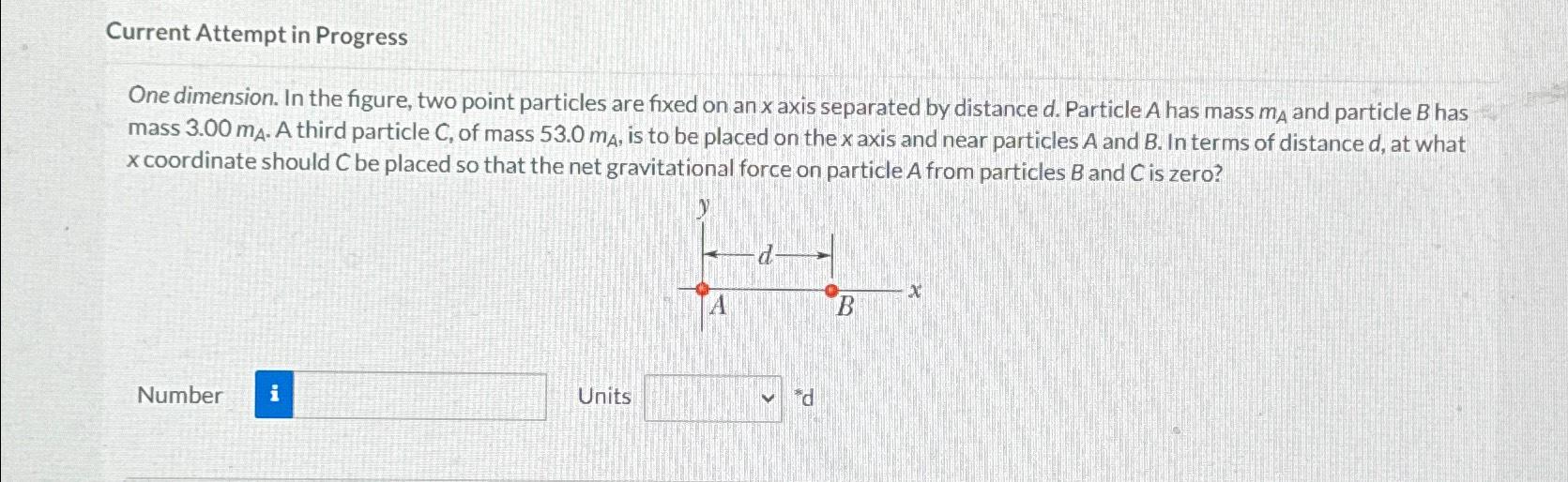 Solved Current Attempt in ProgressOne dimension. In the | Chegg.com
