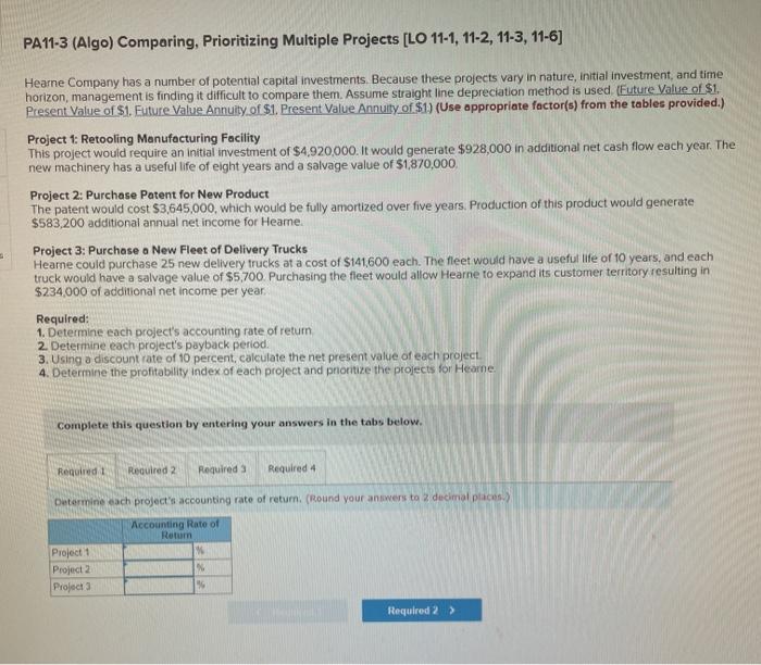 Solved PA11-3 (Algo) Comparing, Prioritizing Multiple | Chegg.com