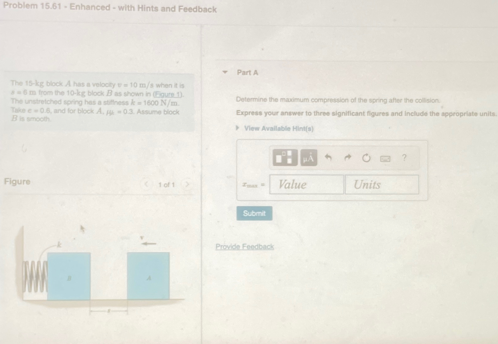 Solved Problem 15.61 - ﻿Enhanced - ﻿with Hints and | Chegg.com