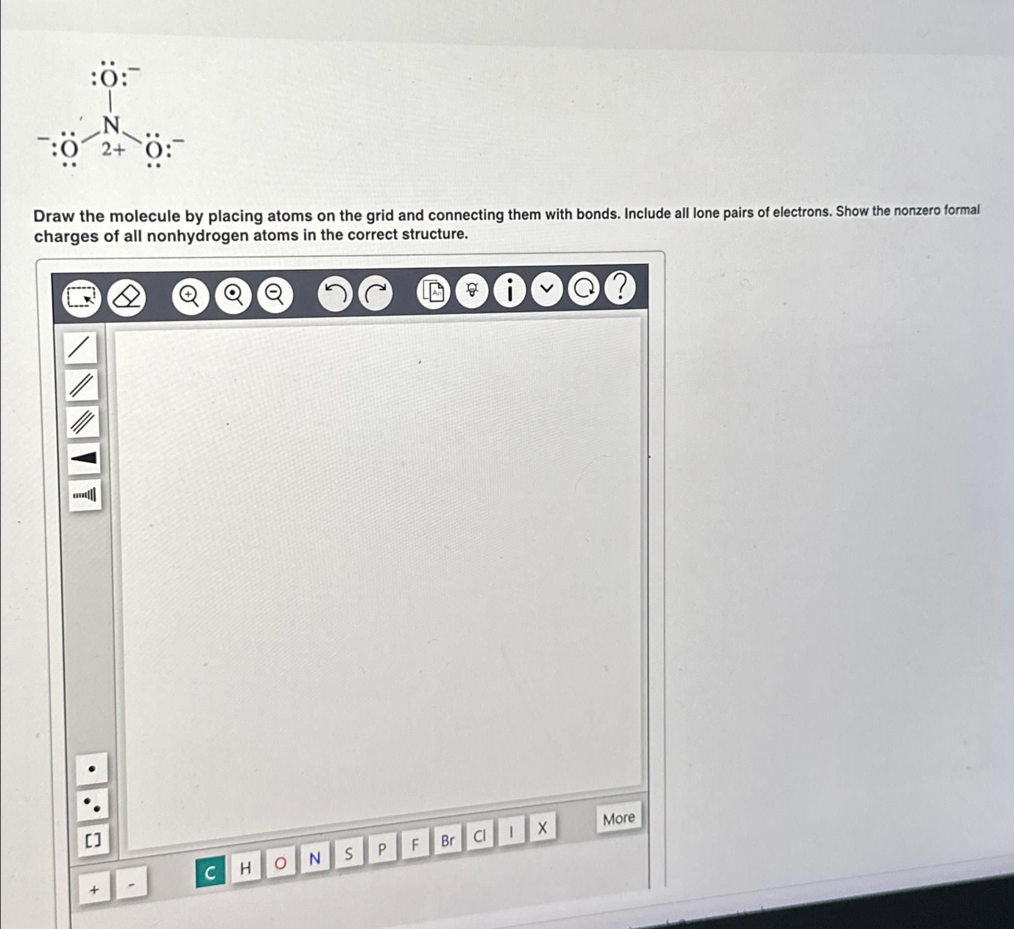 Solved Draw The Molecule By Placing Atoms On The Grid And