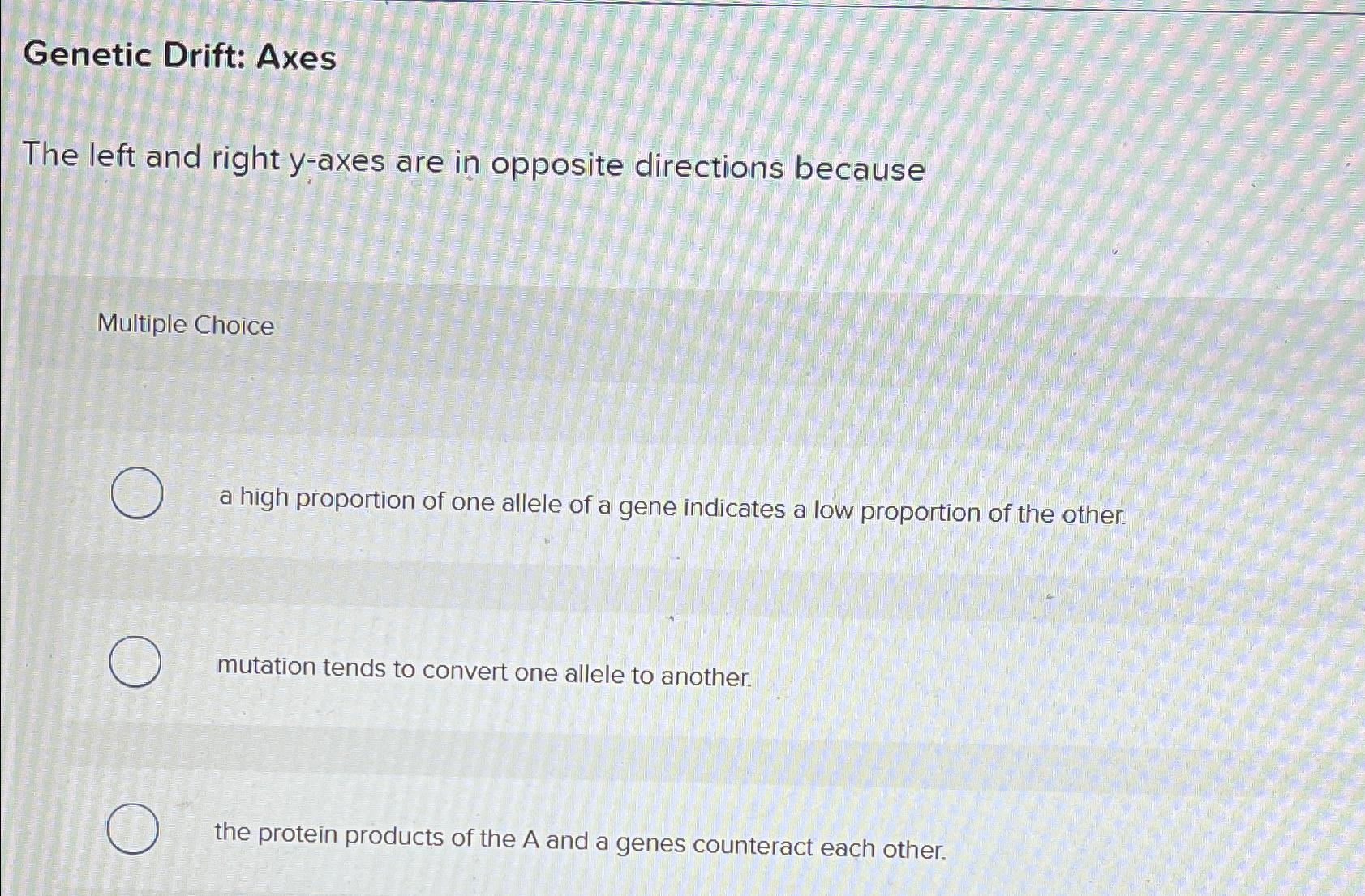 Solved Genetic Drift: AxesThe left and right y-axes are in | Chegg.com