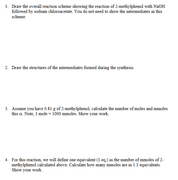Solved Draw the overall reaction scheme showing the reaction | Chegg.com
