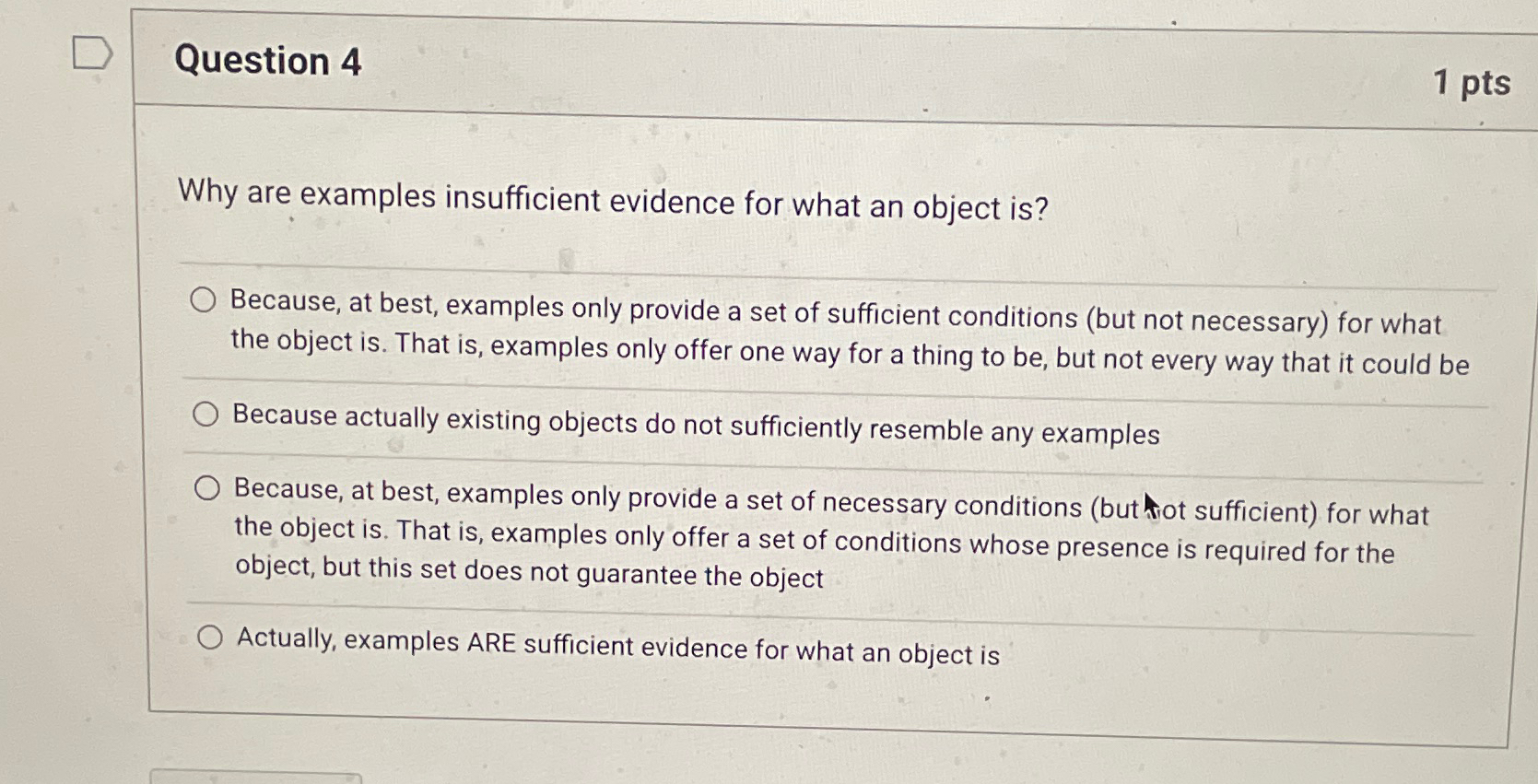 Solved Question 41 ﻿ptsWhy are examples insufficient | Chegg.com