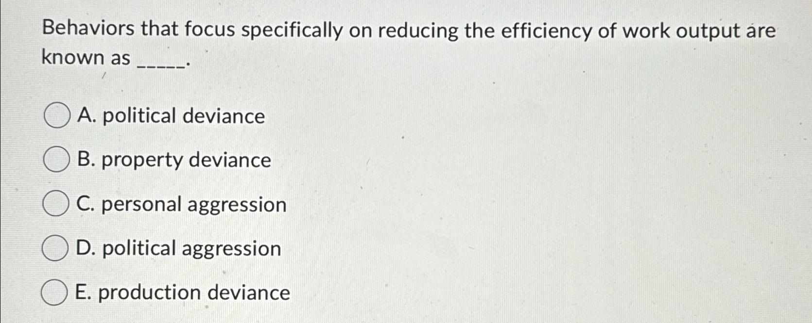 Solved Behaviors that focus specifically on reducing the | Chegg.com