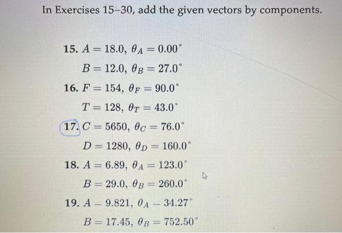 Solved In Exercises 7-14, with the given sets of components, | Chegg.com