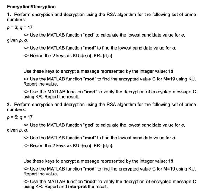 RSA is a block cipher in which the plaintext and | Chegg.com