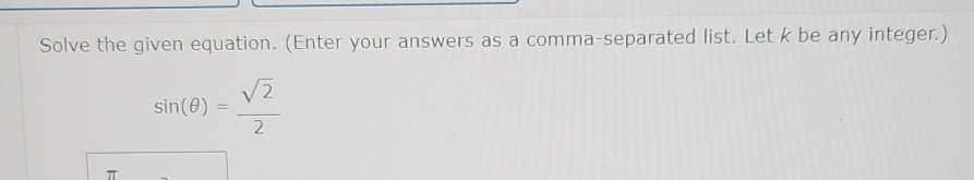 Solved Solve the given equation. (Enter your answers as a | Chegg.com