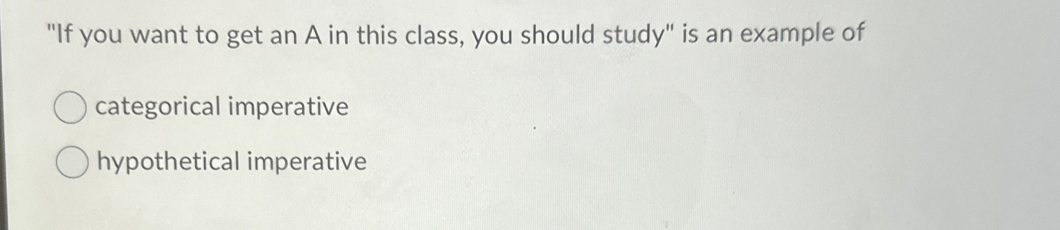 Solved "If you want to get an A in this class, you should | Chegg.com