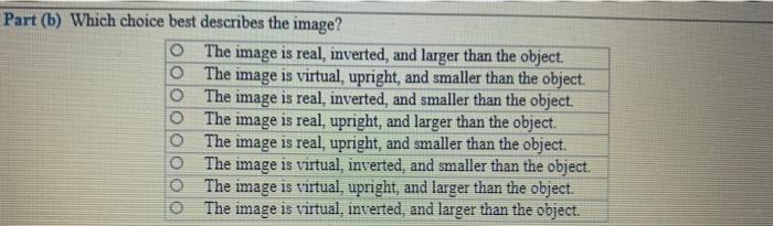 Solved (6\%) Problem 5: An object is placed in front of a | Chegg.com