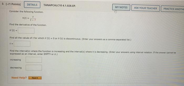 Solved 3. (-/1 Points) DETAILS TANAPCALC10 4.1.028.EP. | Chegg.com Solved 3. (-/1 Points) DETAILS TANAPCALC10 4.1.028.EP. | Chegg.com