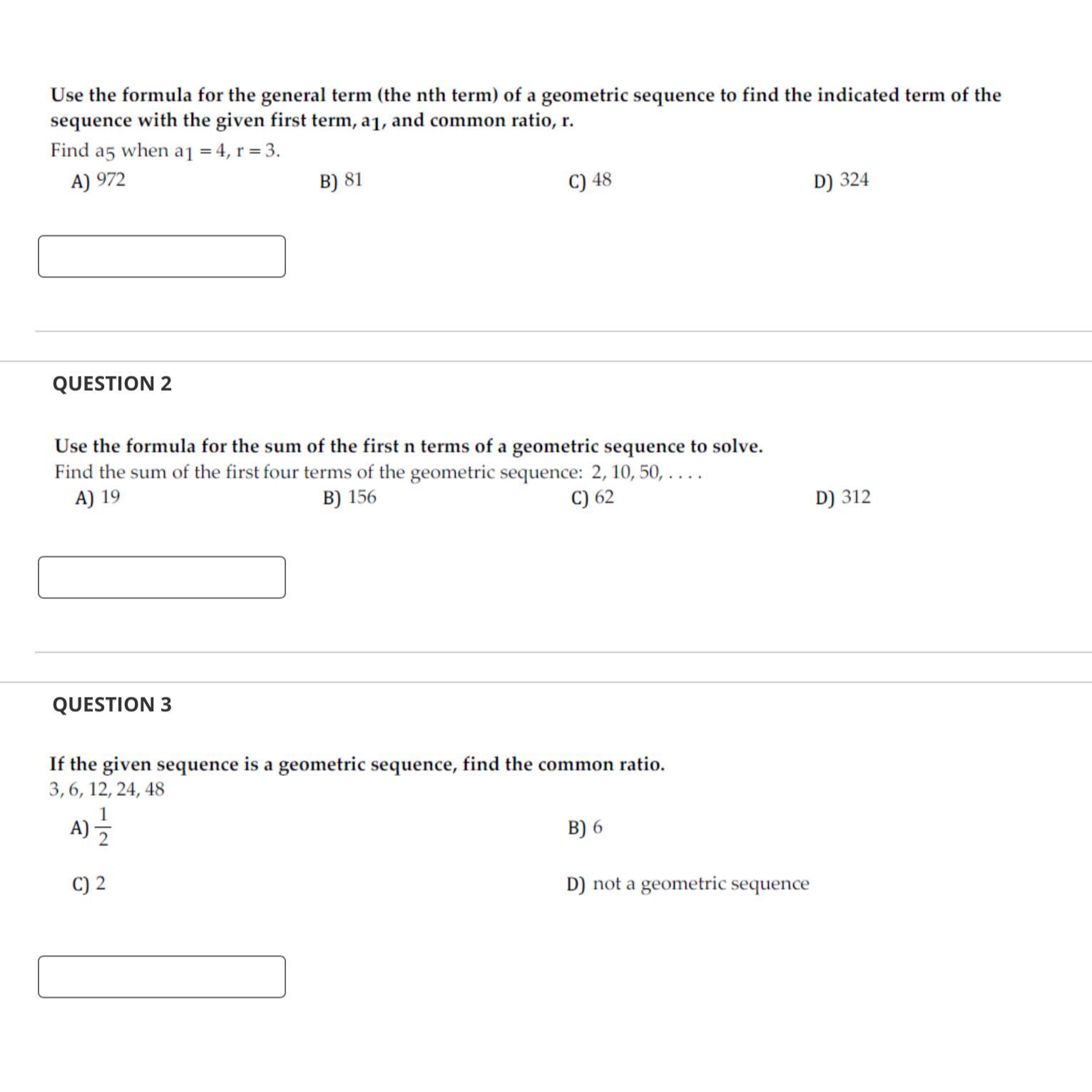 Solved Use the formula for the general term (the nth term) | Chegg.com