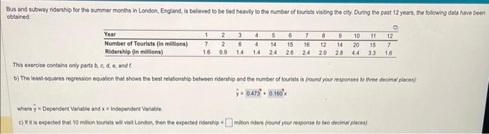Solved This exercise contains only parts b, c,d,e, and f. b) | Chegg.com