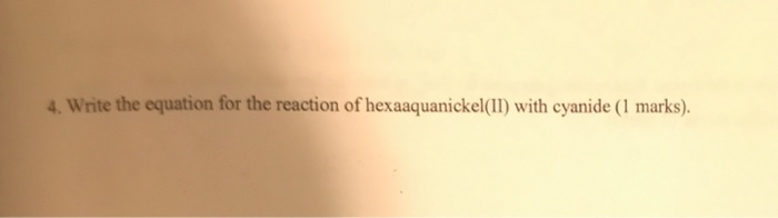 Solved 4. Write the equation for the reaction of | Chegg.com