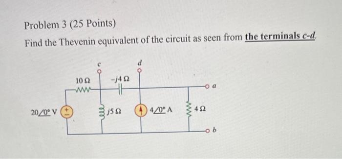 Solved Find the Thevenin equivalent of the circuit as seen | Chegg.com