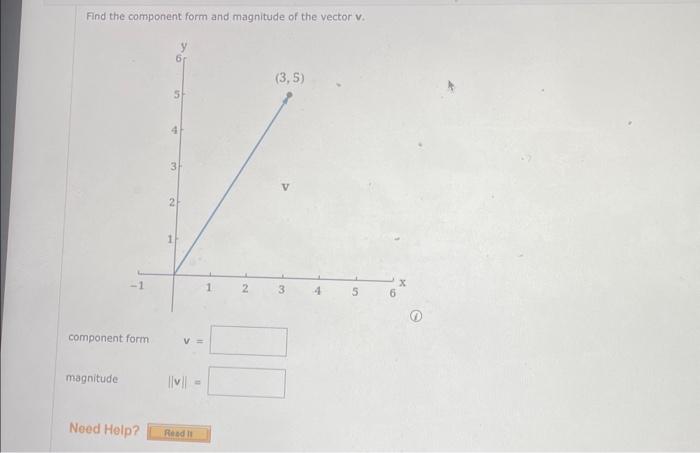 Solved Find the component form and magnitude of the vector | Chegg.com