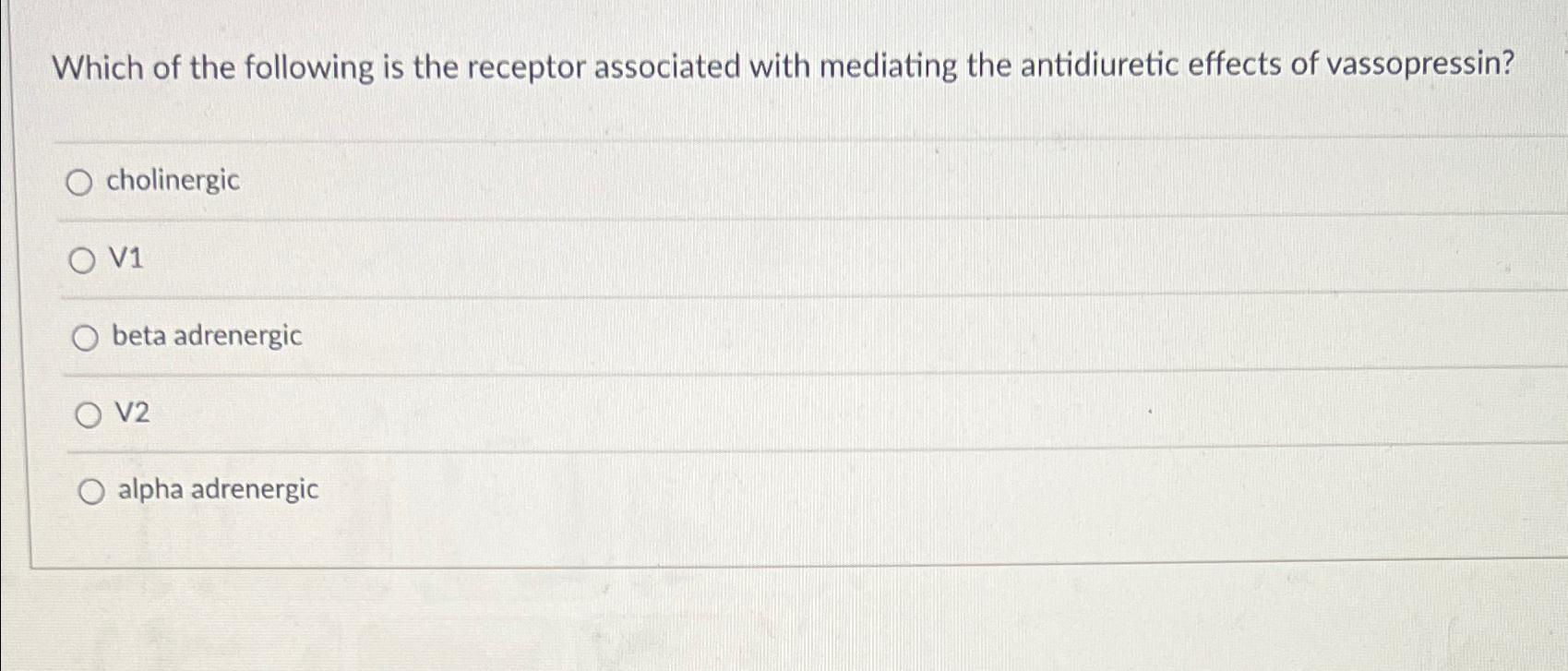 Solved Which of the following is the receptor associated | Chegg.com