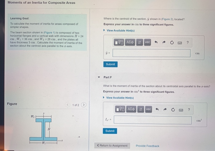 Solved Moments of an Inertia for Composite Areas Learning | Chegg.com