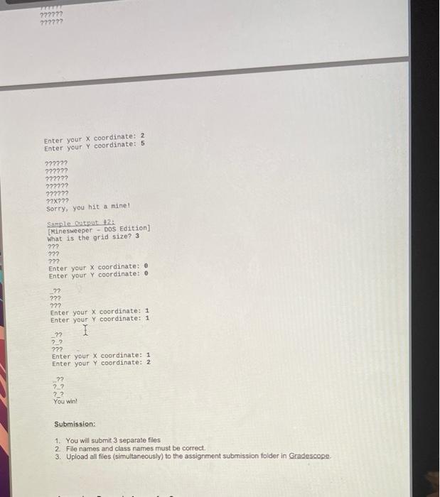Solved closing out.. Assignment 6C: Minesweeper - | Chegg.com