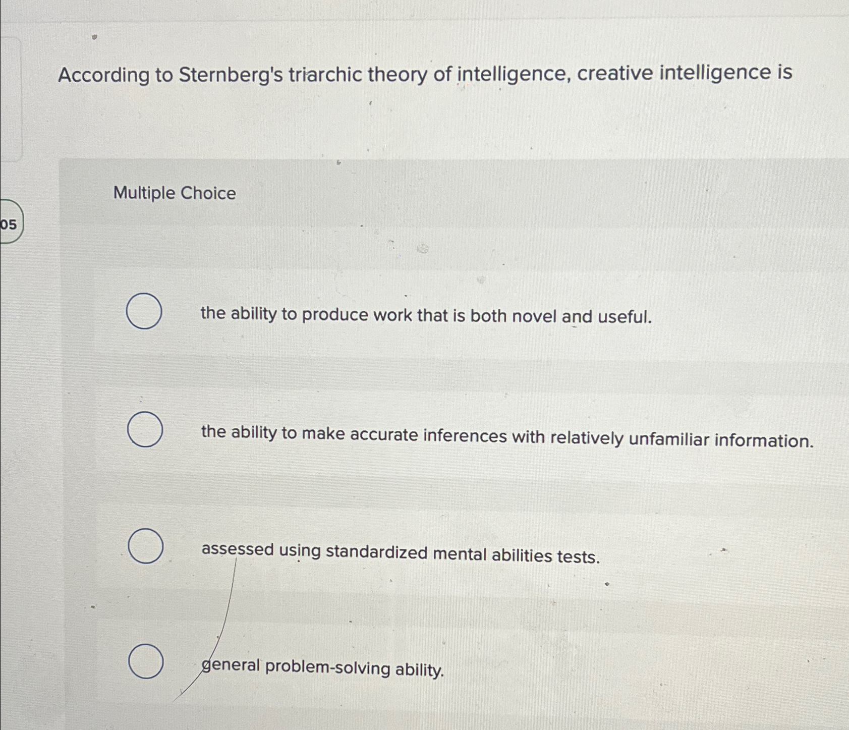 Solved According to Sternberg's triarchic theory of | Chegg.com