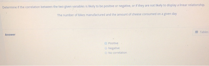 Solved Determine if the correlation between the two given | Chegg.com