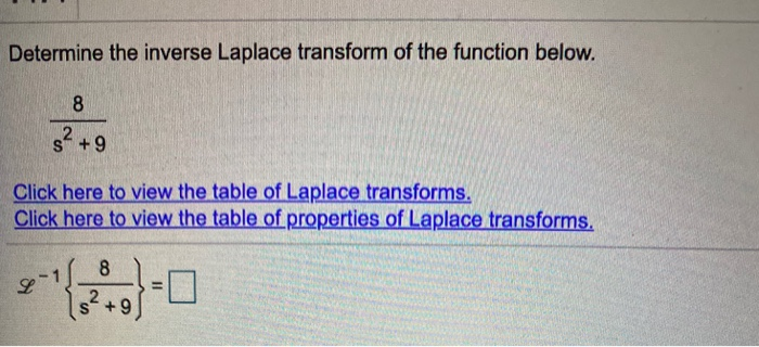 Solved Determine the inverse Laplace transform of the | Chegg.com