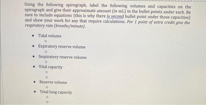 Solved Using the following spirograph, label the following | Chegg.com