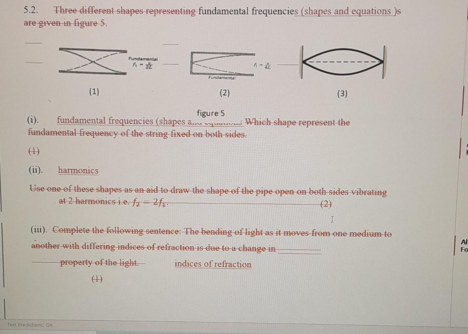 Solved 5.2. Three different shapes representing fundamental | Chegg.com