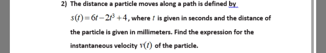 Solved The distance a particle moves along a path is defined | Chegg.com