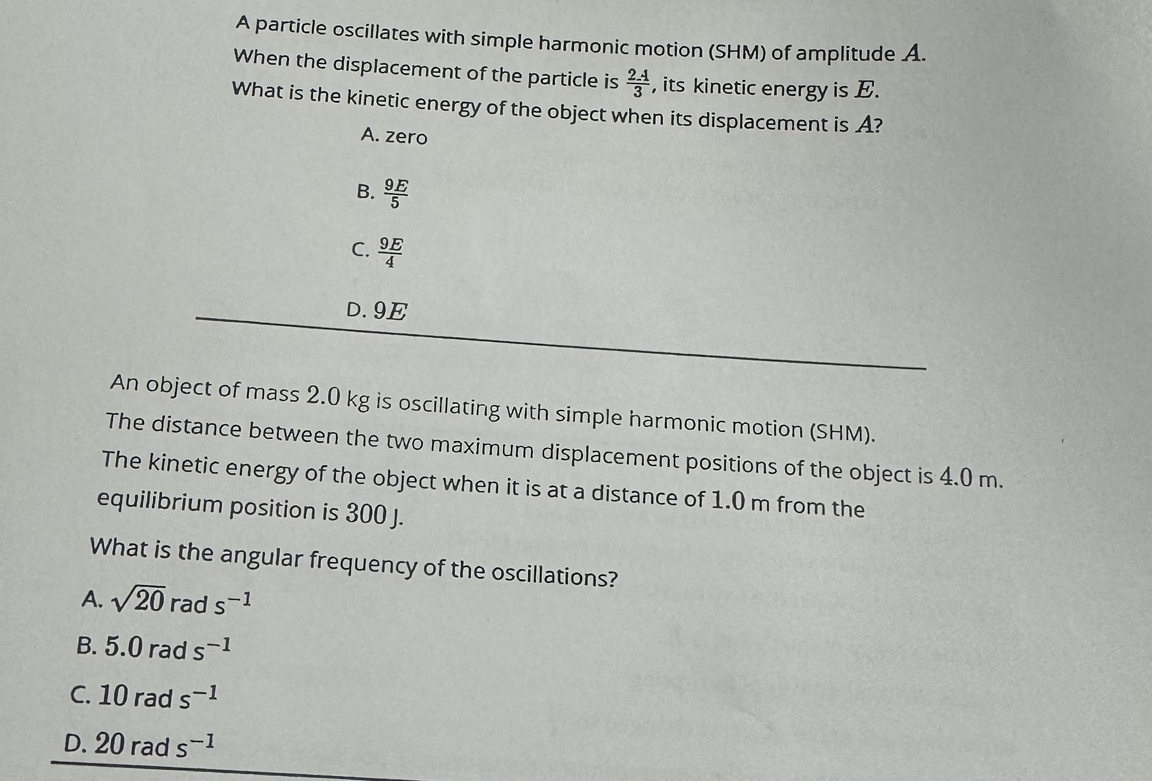 Solved A particle oscillates with simple harmonic motion | Chegg.com