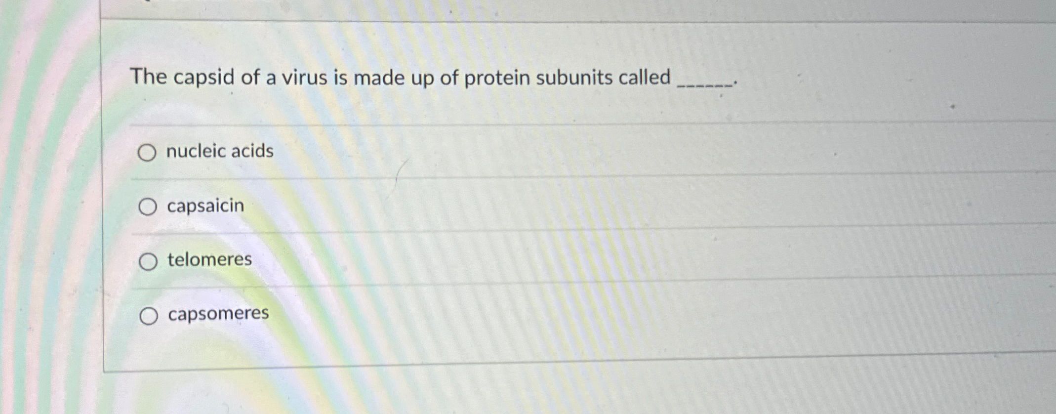 Solved The capsid of a virus is made up of protein subunits | Chegg.com