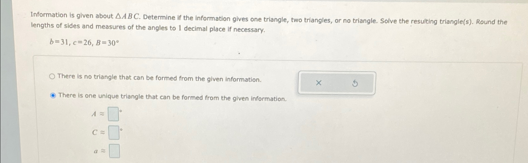 Solved Information is given about ????ABC. ﻿Determine if the | Chegg.com