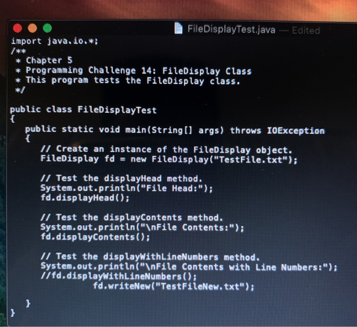 Solved Please write a comment that explains what each line | Chegg.com