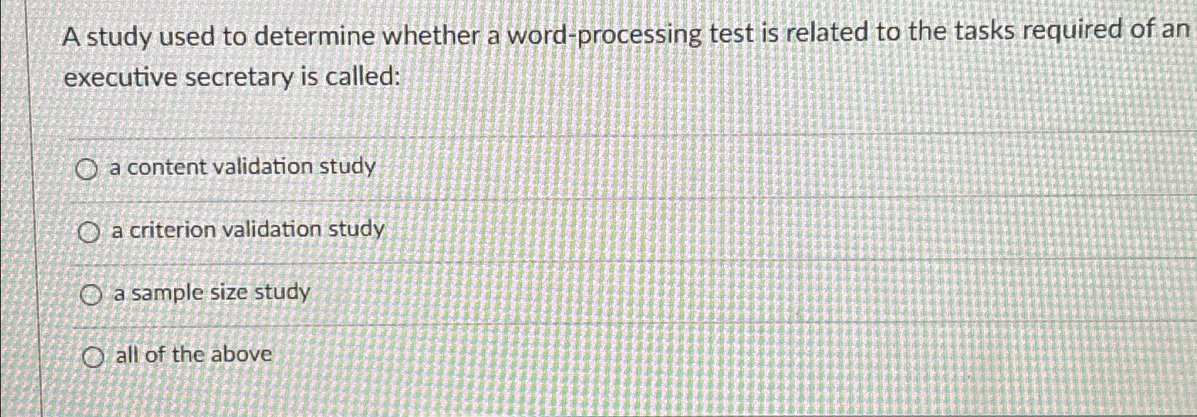 Solved A study used to determine whether a word-processing | Chegg.com