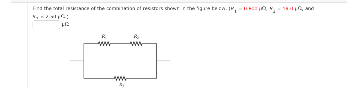 Solved Find the total resistance of the combination of | Chegg.com