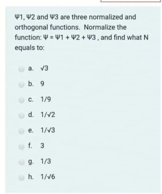 Solved 41, 42 and 43 are three normalized and orthogonal | Chegg.com