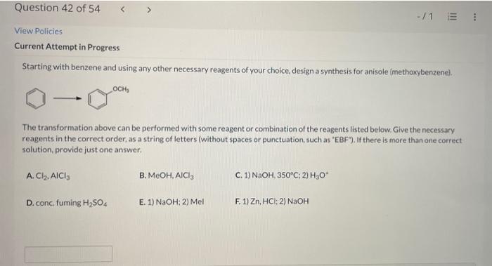 Solved Starting With Benzene And Using Any Other Necessary