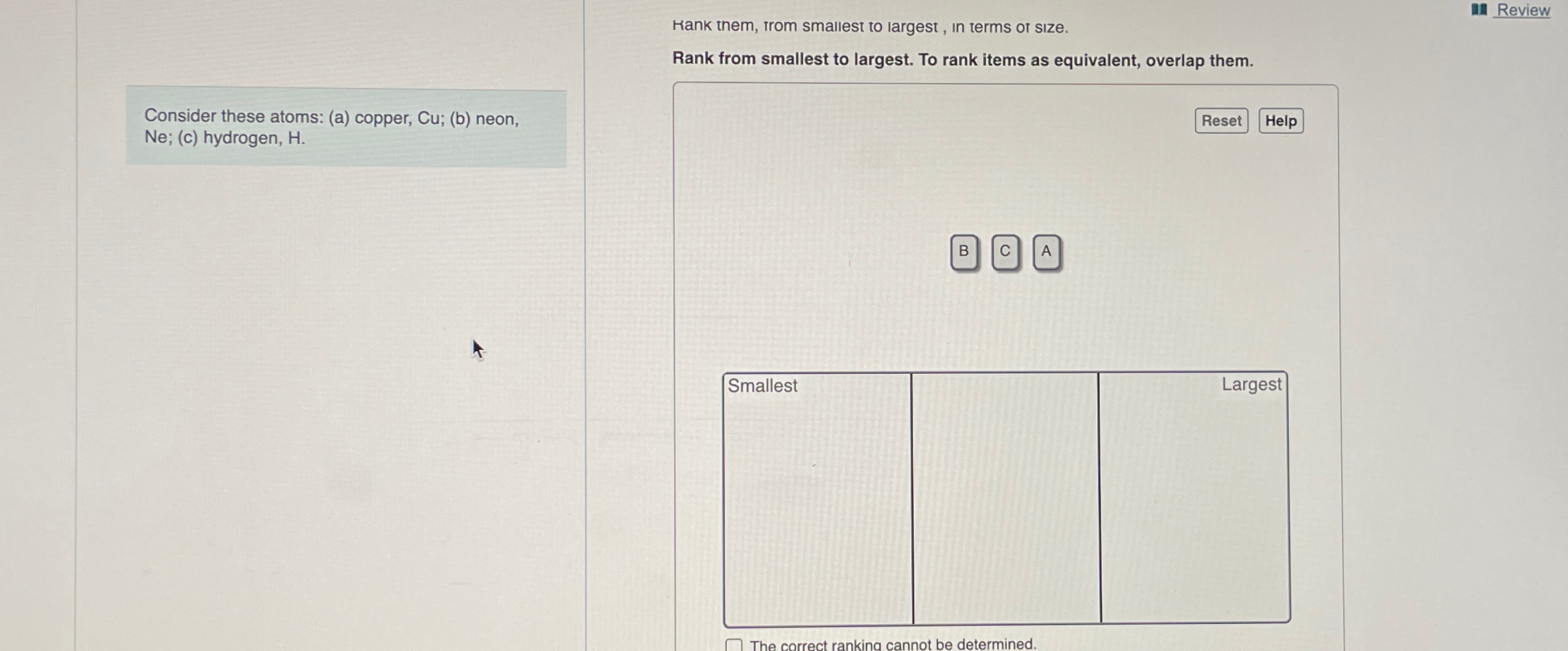 Solved Kank them, trom smallest to largest, in terms or | Chegg.com