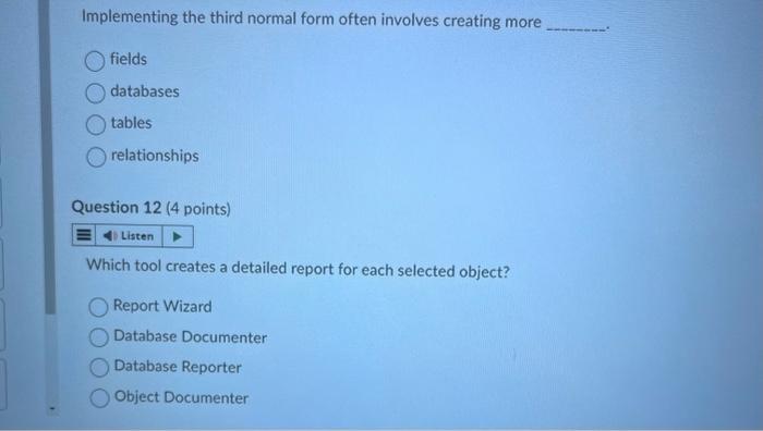 Solved An unnormalized form might have the designation 1NF | Chegg.com