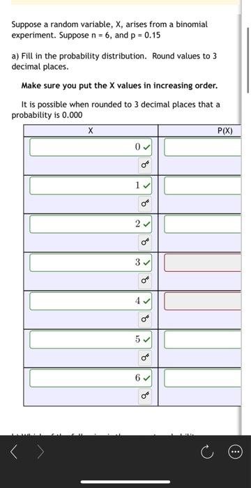 Solved Suppose a random variable, X, arises from a binomial | Chegg.com