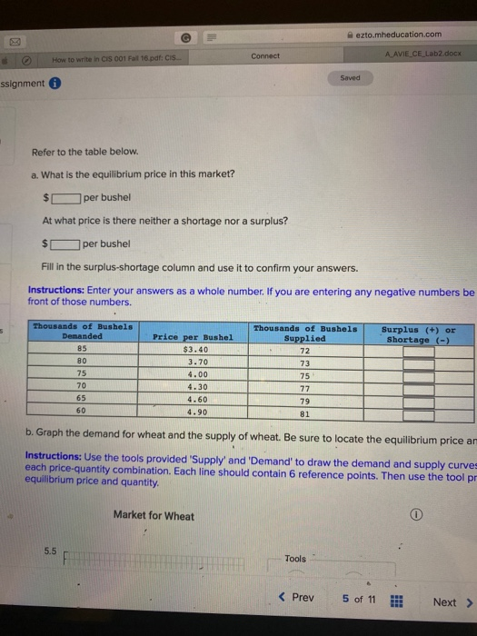 Solved ezto.mheducation.com Connect A AVIE CE Lab2.docx How | Chegg.com