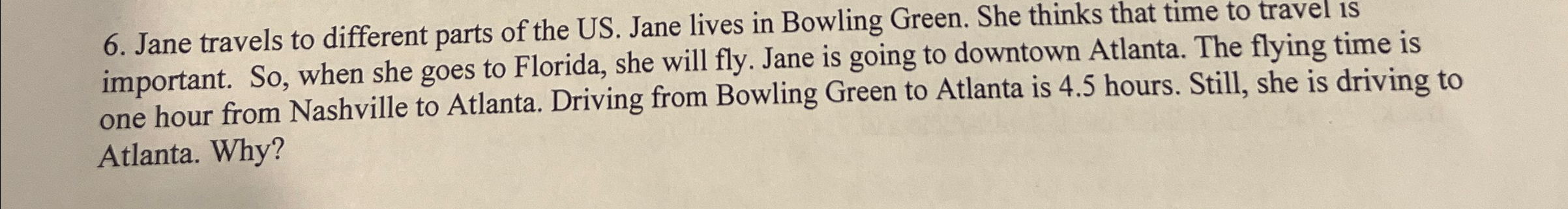 Solved Jane travels to different parts of the US. ﻿Jane | Chegg.com