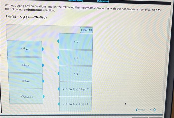 Solved Without doing any calculations, match the following | Chegg.com