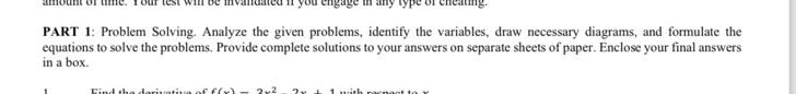Solved PART 1: Problem Solving. Analyze the given problems, | Chegg.com