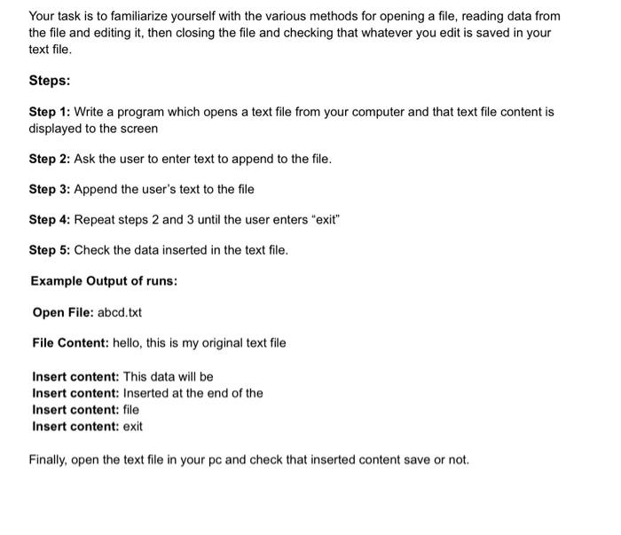 Solved Your task is to familiarize yourself with the various | Chegg.com