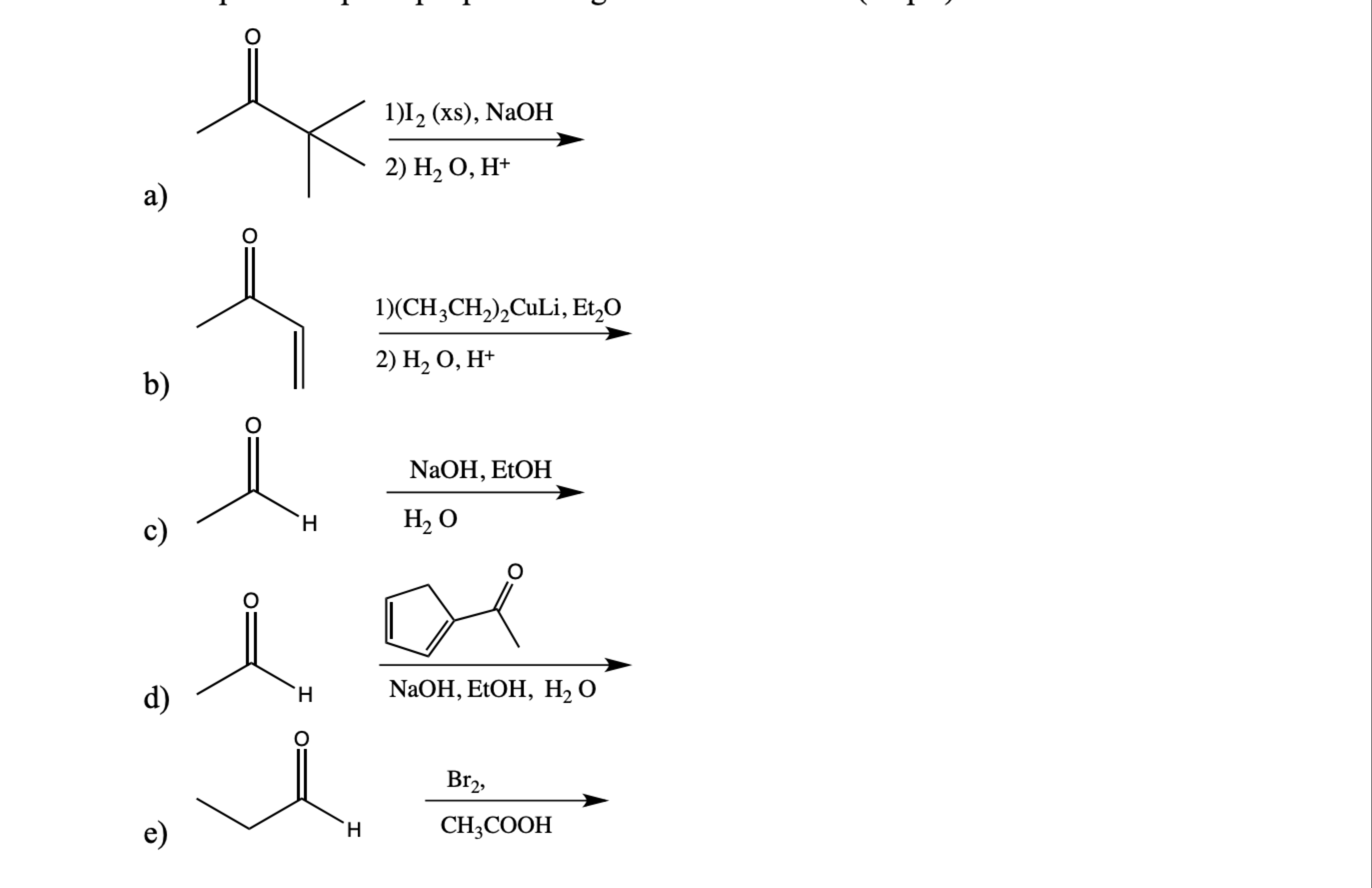 Solved Give the main product for the following reactions: | Chegg.com