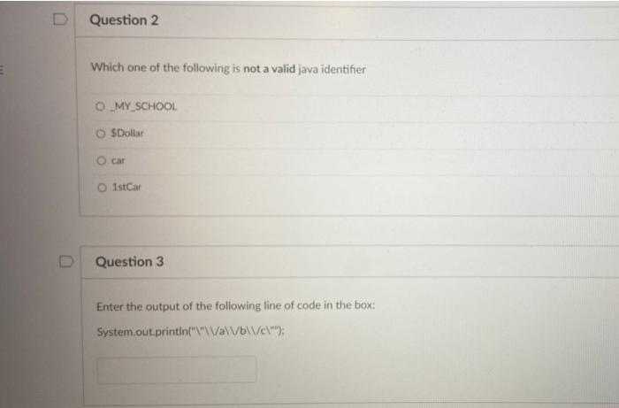 Solved D Question 2 Which one of the following is not a | Chegg.com