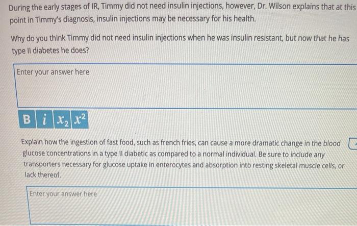 Solved During the early stages of IR, Timmy did not need | Chegg.com