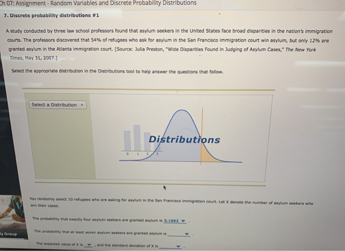 Solved Ch 07: Assignment - Random Variables and Discrete | Chegg.com