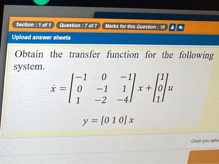 Solved Section 1 Of 1 Question 7 Of 7 Marks For This
